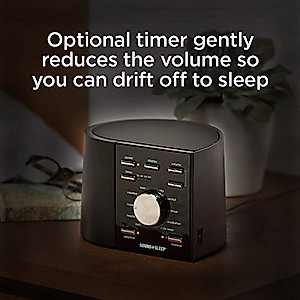 Sound+Sleep High Fidelity Sleep Sound Machine with 30 Guaranteed Non-Looping Nature Sounds, and Sleep Timer