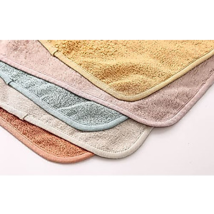 SUZEL Hooded Baby Bath Towels and Washcloths Set Buttery Soft Bamboo Viscose Baby Towels for Newborns, Infants 30 x 30 Inch, Beige