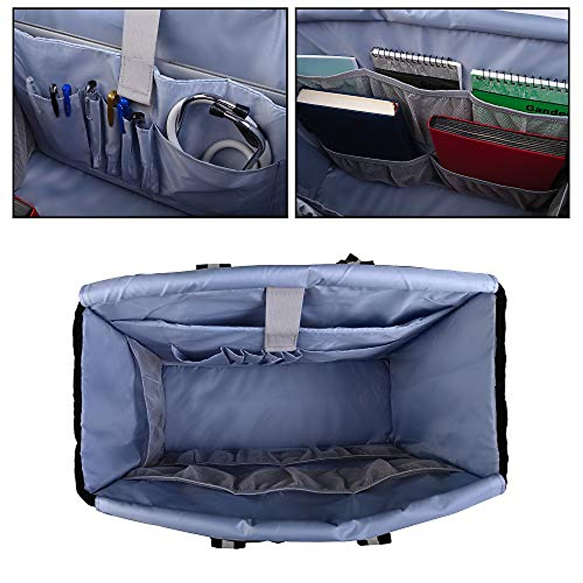 Trunab Utility Tote Bag for Teacher Nurse Bag and Tote for Work for Women with 15.6” Laptop Sleeve, Multiple Pockets, for Office, Business, Hospice Visit, Home Health Care, Craft