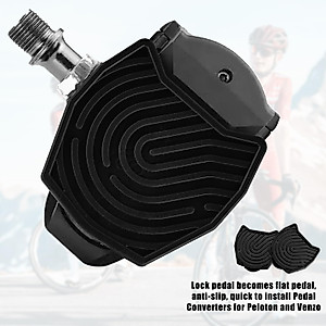 2pcs Pedal Converter, Bike Pedal Converters Clipless Pedal Converter Pedal Converters Compatible with Peloton Bike Replacement Pedals Adapter for Original Bike (Black)