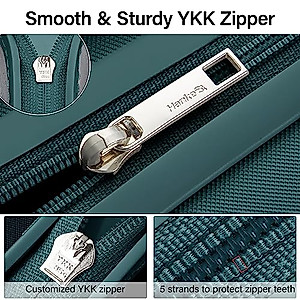 Hanke 26 Inch Luggage Large Suitcase With Spinner Wheels Tsa Luggage Suitcases Traveler's Choice Hard Case Luggage For Women & Men Rolling Checked Luggage（Blackish Green）