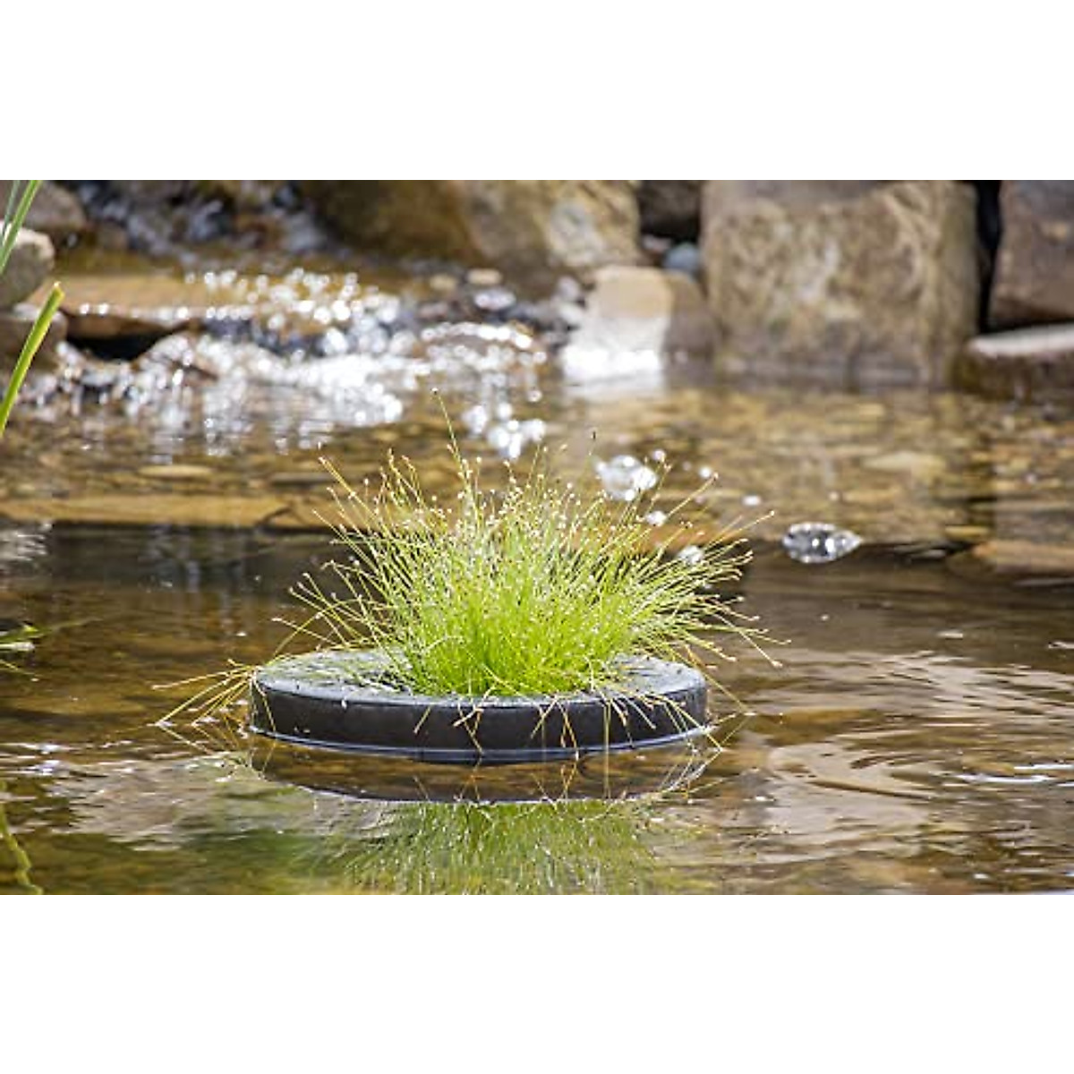 PondH2o 14" Round Floating Aquatic Water Garden Pond Planter Baskets, Floatable Aquatic Plant Flower Islands for Ponds and Water Features | Value 2 Pack