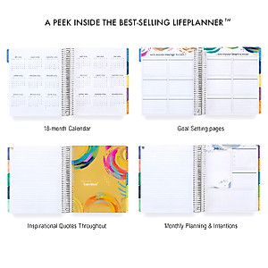Erin Condren 7x9 Coiled Life Planner (January 2024 - December 2024) - 2024 Layers Colorful Classic Cover, Hourly Layout, Inspire Theme, Platinum Coil