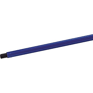 Carlisle FoodService Products Flo-Pac Powder Coated Metal Threaded Handle, 7/8" Diameter x 48" Length, Blue (Case of 12)