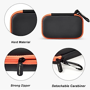 Case Compatible with SanDisk Extreme Pro/for SanDisk Portable SSD 1TB 2TB 4TB 500GB External Solid State Drive, Travel Storage Holder Bag for 2 SSD and Memory Card SD Card -Orange (Box Only)