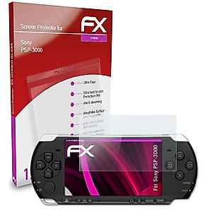 atFoliX Plastic Glass Protective Film compatible with Sony PSP-3000 Glass Protector, 9H Hybrid-Glass FX Glass Screen Protector of plastic