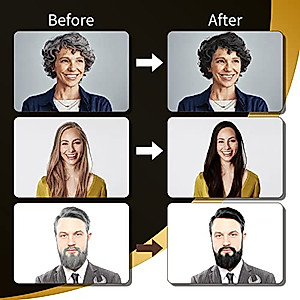 MONTE LUNA COSMTEK Black Hair Dye Shampoo for Gray, Natural Hair Dye Shampoo for Women & Man, 3-In-1 & Semi-Permanent, Herbal Ingredients & Ammonia-Free, Fast Acting and Long Lasting, 16.9 fl oz