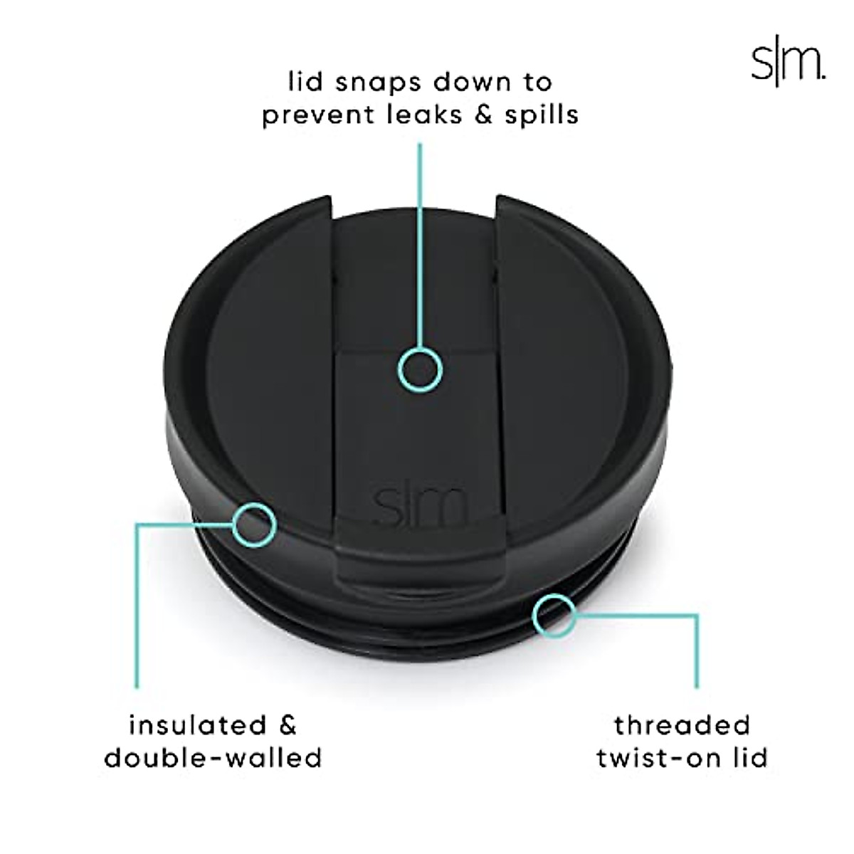 Simple Modern Travel Coffee Cup with Lid and Handle | Reusable Insulated Stainless Steel Iced Coffee Mug Cold Brew Tumbler and Tea Cup Cupholder Friendly | Scout Collection | 18oz | Graphite