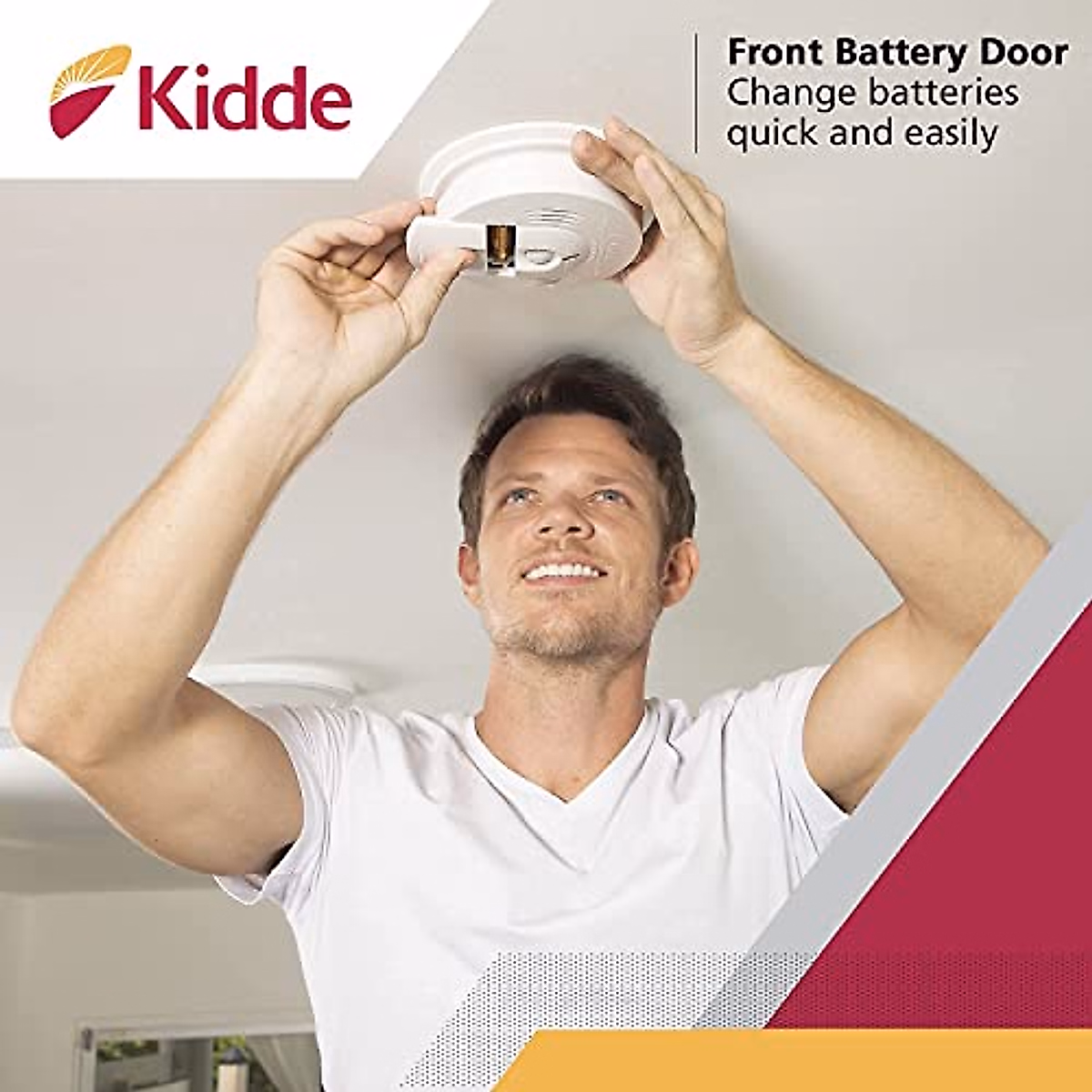 Kidde Smoke & Carbon Monoxide Detector with Voice Alerts, Battery Powered, Combination Smoke & CO Alarm