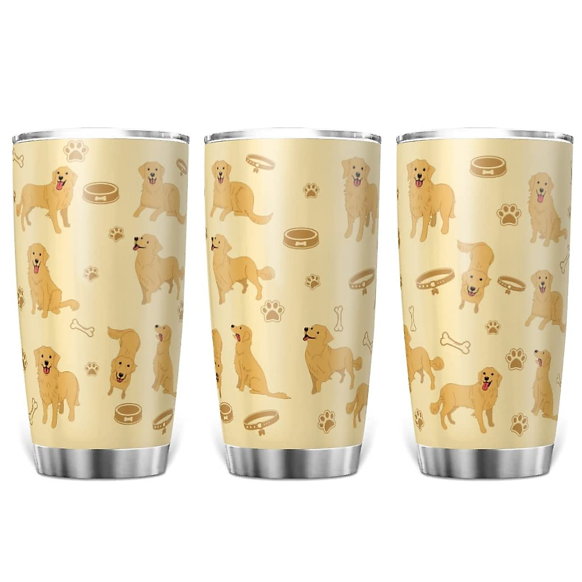 WmhrYpzhL Golden Retriever Dog Travel Mug Funny Dog Coffee Mug Stainless Steel Insulated Tumbler For Ice Drinks＆Hot Beverage Gifts Golden Retriever