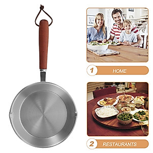 Luxshiny Stainless Steel Oil Pan, Mini Egg Frying Pan Mini Skillet Pan for Home Restaurant Kitchen (12cm)