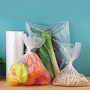 Food Storage Bags, 14”X20” Clear Plastic Produce Bag for Fruits,Green Bag, Keep Fresh Produce Bags, Food Saver Storage for Fruits, Bread,Vegetables and Flowers, Clean Bag, ,Kitchen ,1 Roll 350 Bags