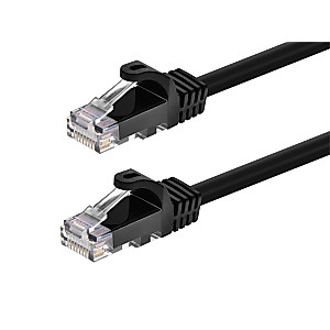 Monoprice Cat6 1ft Black Patch Cable UTP 24AWG 550MHz Pure Bare Copper Snagless RJ45 Flexboot Series Ethernet Cable