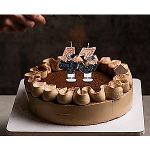 Birthday Candles 4, Number 4 Black Bat Birthday Candles with 10 Pieces Cake Candles 4th Batman Birthday Party Supplies