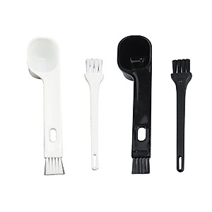 Semetall Coffee Brush Set,Coffee Scoops with Cleaning Brush for Coffee Machine