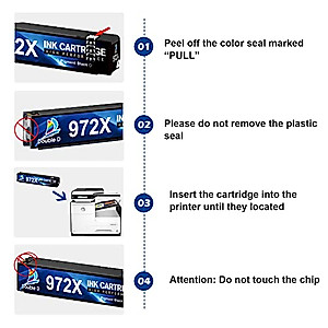 DOUBLE D 972X 972A (Upgraded Chip) Compatible Replacement for HP 972X 972A 972 Ink Cartridges, for HP PageWide Pro 477dw 477dn 577dw 577z 452dn 452dw 552dw P55250dw P57750dw, 1 Black