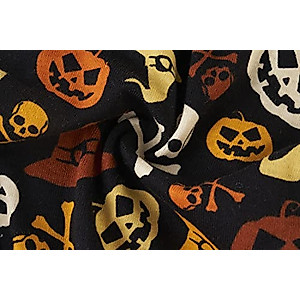 Skull Dog Pajamas Clothes Pumpkin Halloween Pet Costume for Small Dog Pajamas Onesie PJS for Pet Back Length 12"