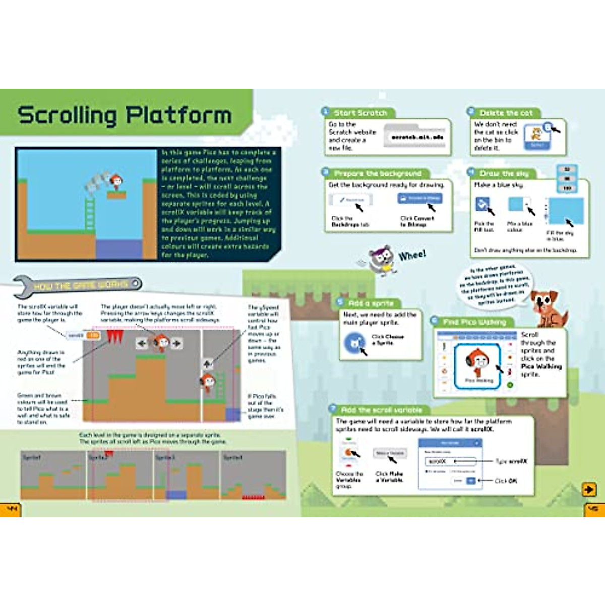 Coding with Scratch - Create Awesome Platform Games: A new title in The QuestKids children's series (In Easy Steps - The QuestKids)