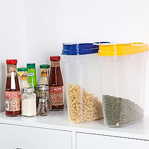 MIOKIL 2 Packs Food Containers Storage, Airtight Food Storage Containers with Lid, BPA-Free Pantry Organizers and Storage for Cereal, Flour Rice, Cereal Dispenser with 6.6LB
