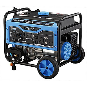 Pulsar 5,250W Dual Fuel Portable Generator with Switch and Go Technology, PG5250B