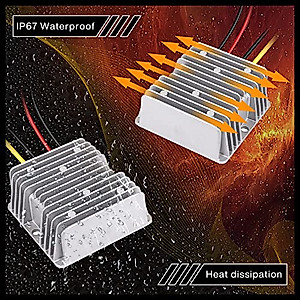 20V to 12V Step Down Power Inverter Aadpter Compatible with DeWalt 20V Batteries, DC 20 Volt to DC 12 Volt 15A 180W DeWalt Power Wheel 12V Converter, Buck Boost Voltage Regulator 12V (No Battery)