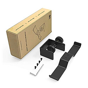 Under Desk Dual Headphone Hanger, 6amLifestyle Metal Headset Stand Gaming Earphone Holder Universal Clamp on Desk Hanger Hook for All Headsets, Black (Patent)