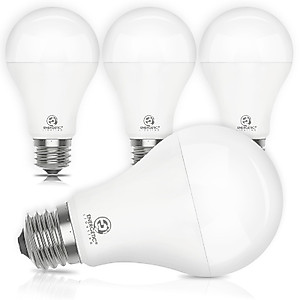 E ENERGETIC LIGHTING 4 Pack Dimmable A21 LED Bulb, 150 Watt Equivalent, Daylight 5000K, 2600LM Super Bright Light Bulbs, E26 Standard Base, Damp Rated, UL Listed