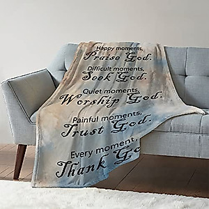 PEARDEN Christian Gifts for Women Men Religious Gifts Blanket, Inspirational Gifts for Women, Bible Verse Blanket, Christian Gifts Soft Throw Blankets 55 x71 Inches