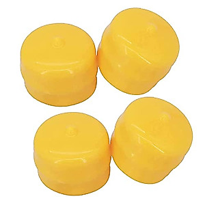 LSSOCH 4PCS Axle Yellow Cap Bearing Cover M143338 Compatible with John Deere 105 D100 D105 D110 D125 L105 L108 L110 L120 L130 LA100 LA105 LA110 LA115 X300 X304 X520 Lawn Mower and Lawn Tractor