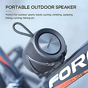 MIATONE Portable Bluetooth Speaker, Wireless IP67 Waterproof Speaker with Subwoofer, 16W Louder Volume, Longer Playtime, Bluetooth 5.0, Dual Pairing, Portable Speaker for Party Beach Camping, Black