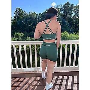 ALTERWEGAL Amplify Shorts High Waist Workout Seamless Scrunch Gym Greyish Teal