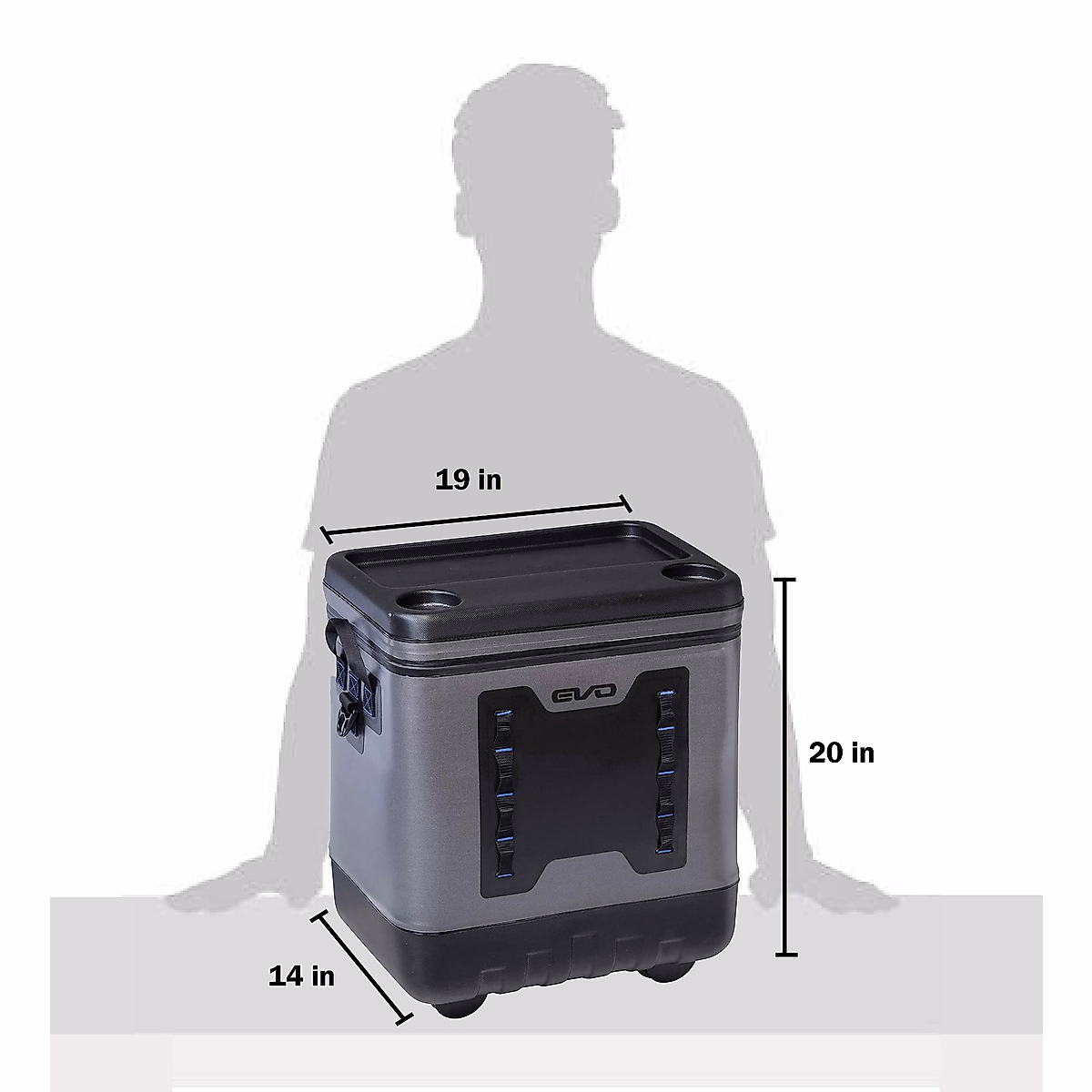 Evolution Outdoor EVO Leak Resistant 50qt Premium Rolling Cooler with Wheels