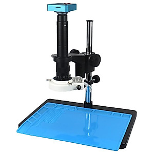 Newest 38MP 2K HDMI UBS Industry Video Microscope Camera +130X/180X/300X Monocular Lens 56 LED Light for PCM SMD Soldering (Color : 38mp)