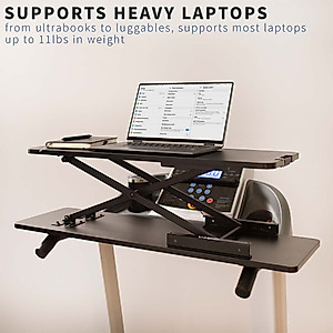 VIVO Universal Treadmill Desk Riser, Height Adjustable Platform for Notebooks, Tablets, Laptops, and More, Workstation for Treadmill Handlebars up to 33 inches, Stand-TDML3