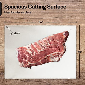 Professional White Cutting Board Mat 4 Pack Set, NSF Certified, 24 x 18 Inch Extra Large