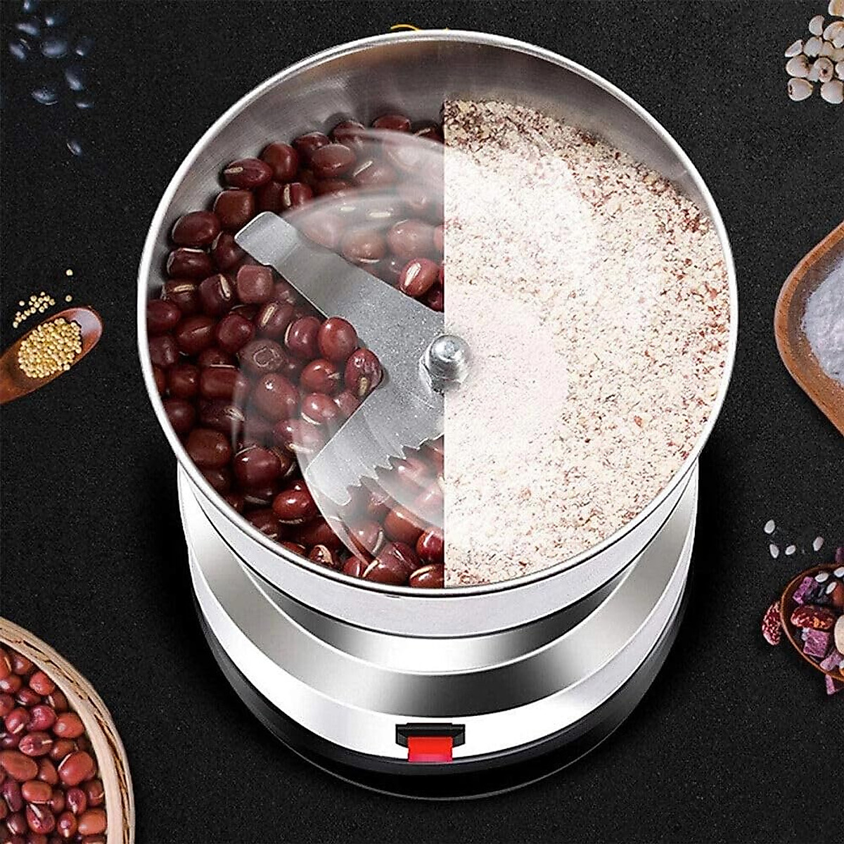 Electric Coffee Bean Grinder Nut Seed Herb Grind Spice Crusher Mill Blender