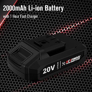 KEYFINOOL 20V MAX Lithium lon Cordless Drill Set, Power Drill Kit with Battery and Charger, 3/8-Inch Keyless Chuck, 18+1+1 Adjustable Torque