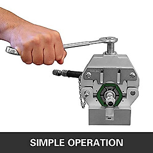 Mophorn Manually Operated AC Hose Crimper Hydra-Krimp 71550 Manual AC Hose Crimper Kit Air Conditioning Repair Handheld AC Hose Crimping Tool with 4 Dies