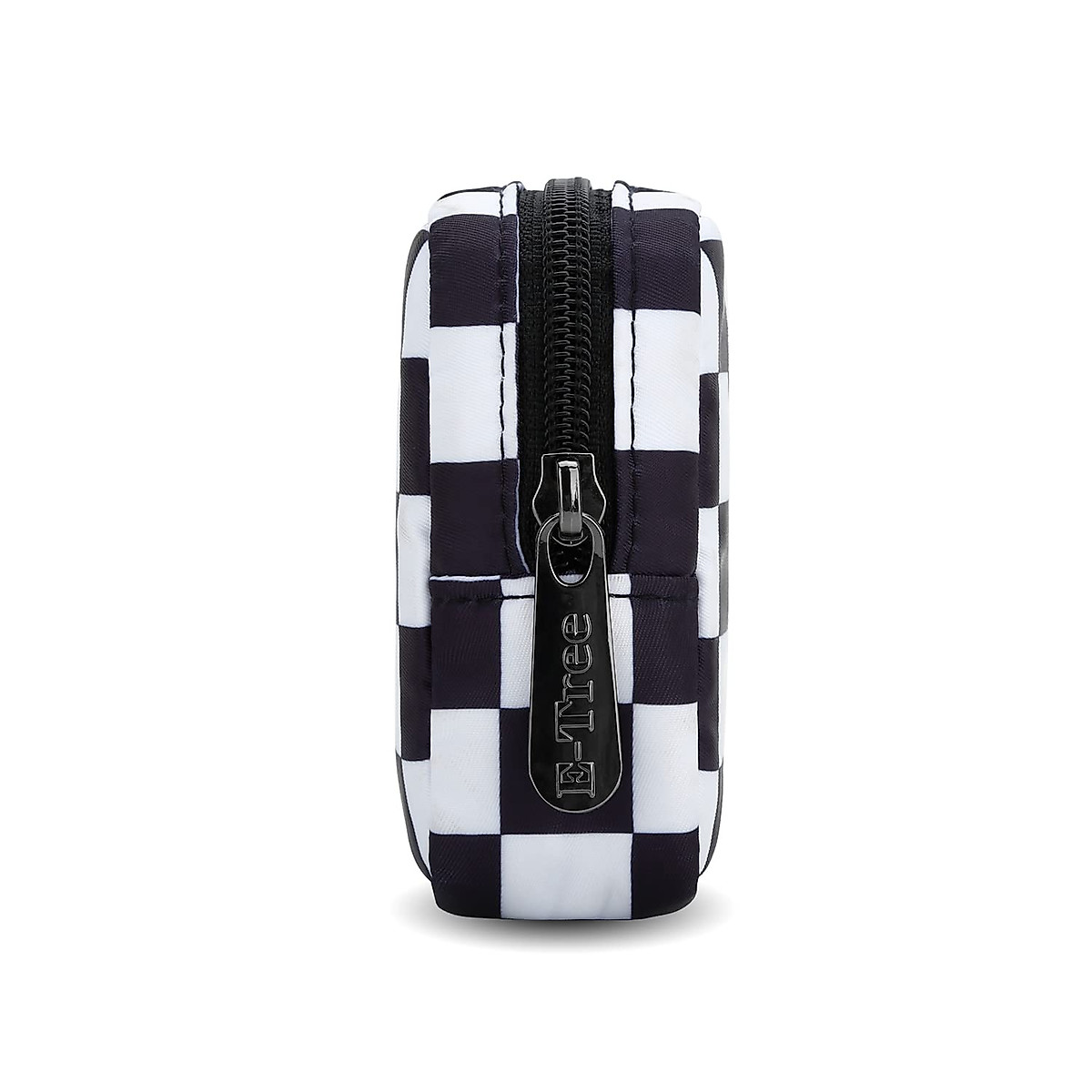 E-Tree Cute Small Makeup Bag, Cosmetic Toiletry Skin Care Make up Little Items Pouch for Purse,Zipper Mini Tech Charger Cable Electronic Organizer Case,Travel Accessories for Women Men Teen,Checkered