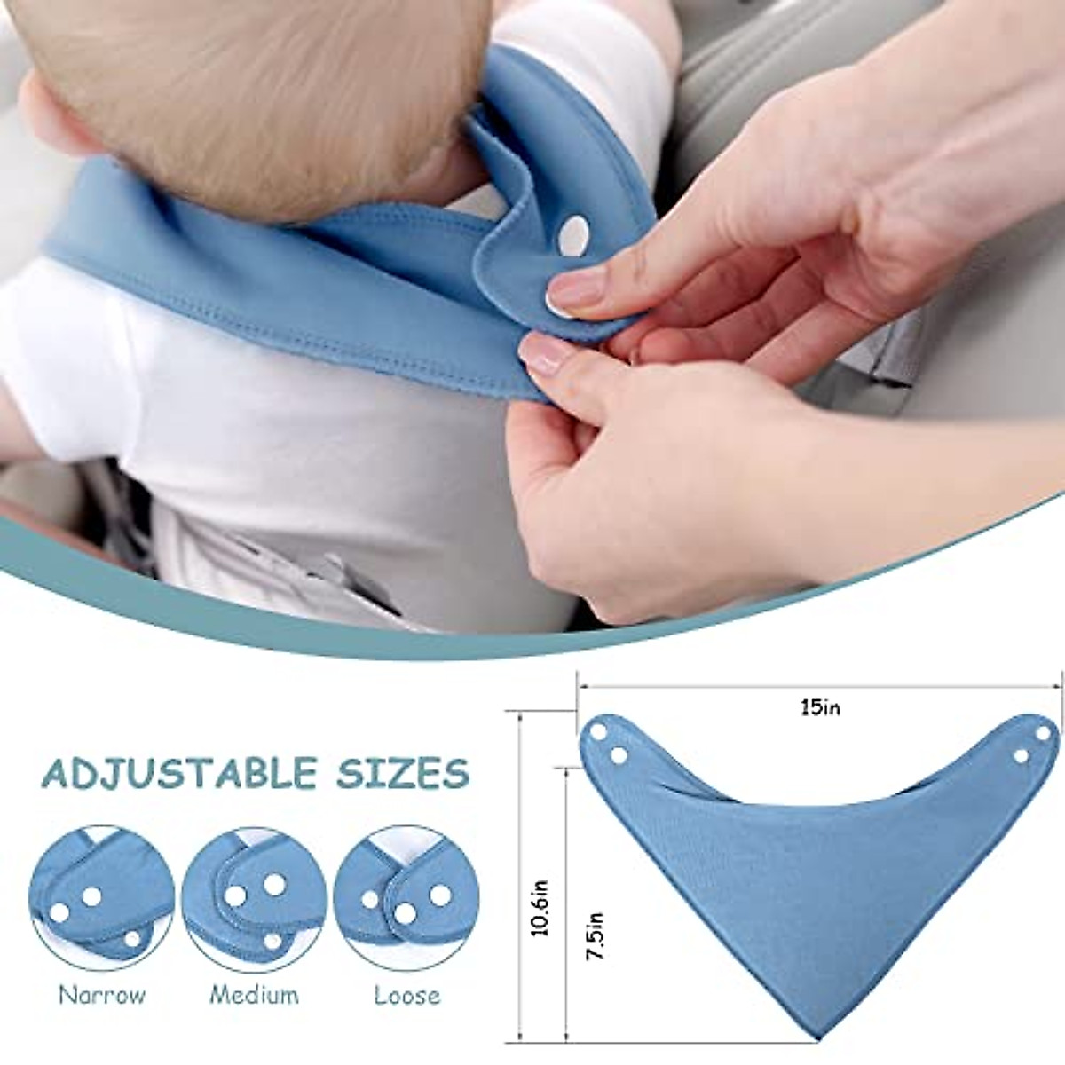 Yoofoss Baby Bibs 10 Pack Soft and Absorbent Baby Bandana Drool Bibs for Boys Girls