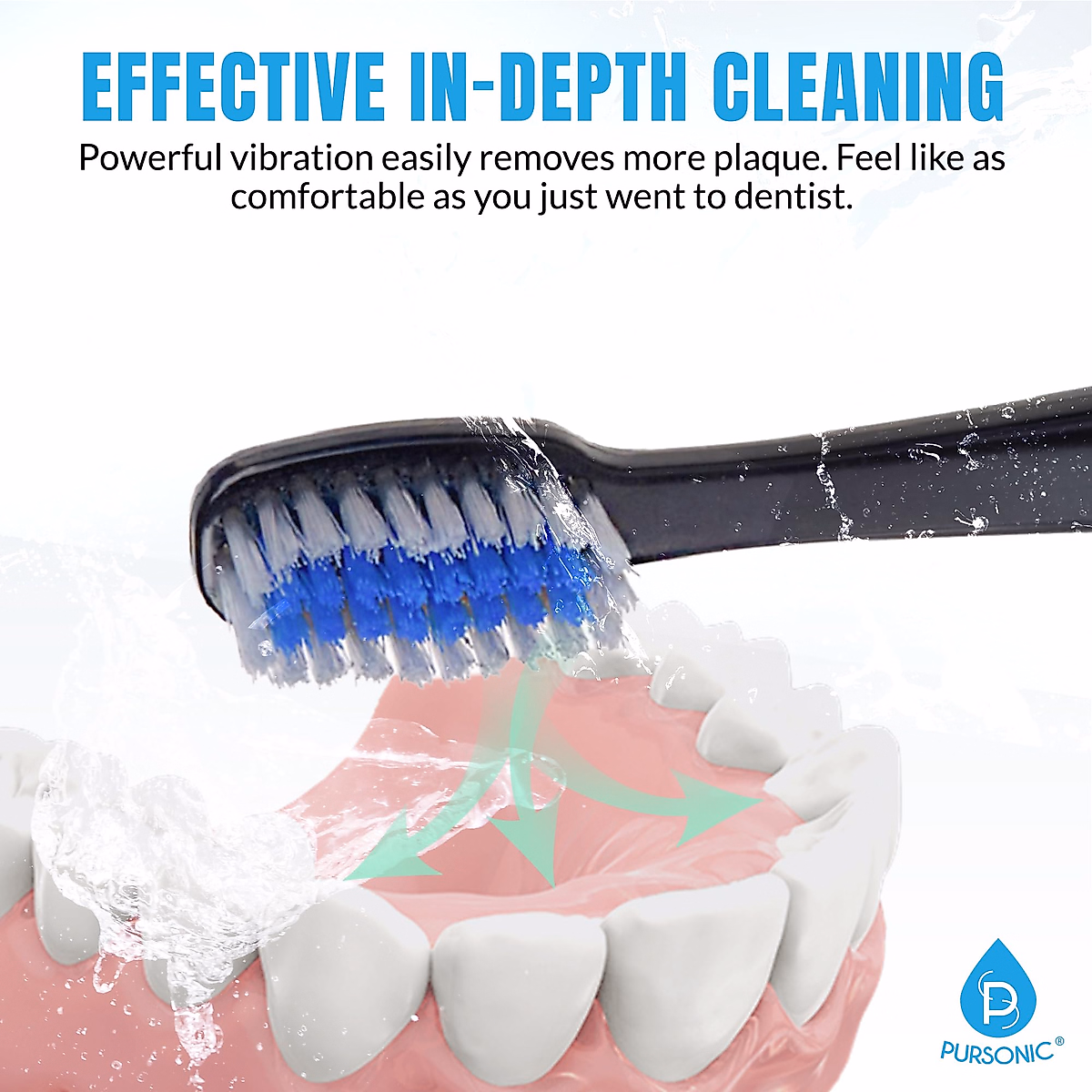 Pursonic Electric Toothbrush Heads - 8 Pack Electric Toothbrush Replacement Brush Heads for Teeth and Gum Care - Tooth Brush Heads for S750 (White)