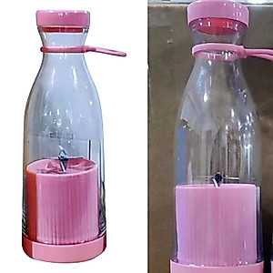 Pssopp Size Blenders,Cute 300ml Portable Electric Blender with 6 Blades 40W High Power Rechargeable Portable Mini Travel Juicer Cup