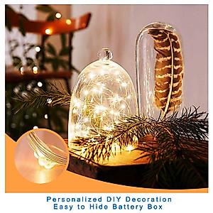 Ostwiki Fairy Lights Battery Operated, 6-Pack Mini String Lights, 20 LED 7ft Twinkle Firefly Starry Lights for DIY Craft Mason Jar Bedroom Wedding Party Table Christmas Decoration (Warm White)