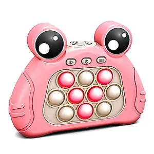 Rapid Push Puzzle Game Machine Pop Fidget Light-Up Squeeze Poppet Sensory Toy Educational Push Pop Bubble Toy Stress Relief Party Favors Puzzle Game for Kids Teens Adults