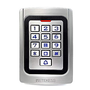 Retekess T-AC04 Garage Keyless Entry Pad,Access Control Keypad,Door Keypad,Wiegand 26 PIN Code RFID Keypad,IP68 Waterproof,2000 Users