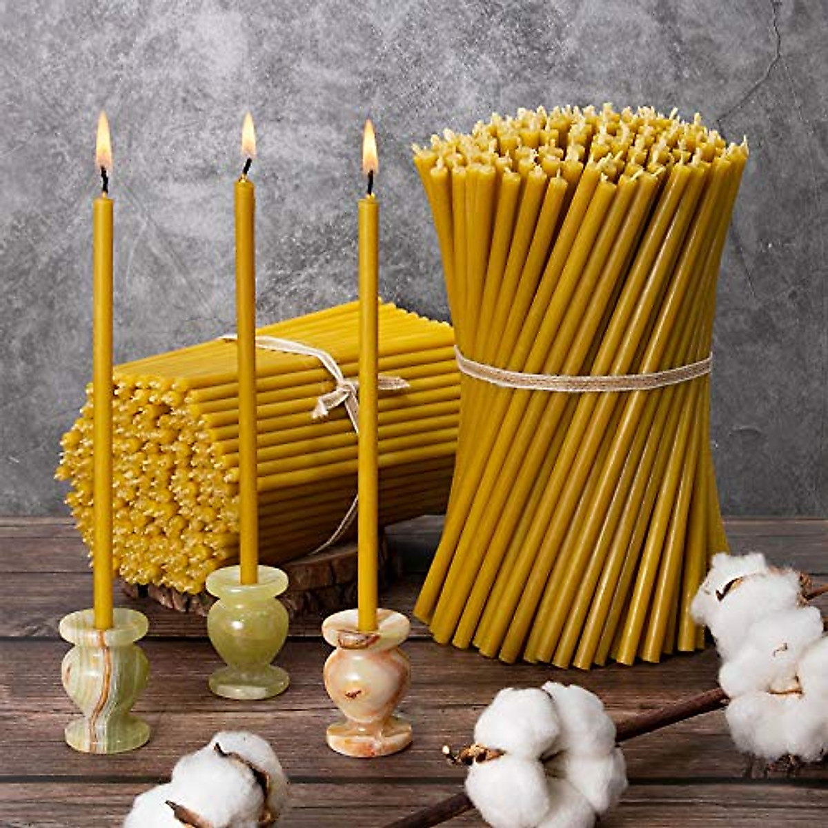 Diveevo Church Beeswax Candles - Amber 50 pcs.