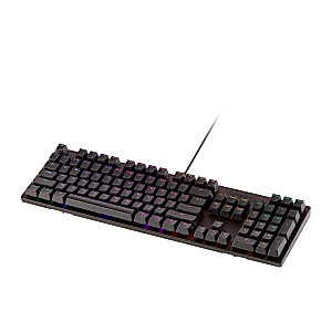 Dark Matter by Monoprice Aether Optical Mechanical Gaming Keyboard - LightStrike LK Red, RGB, IP57 Rated, Aluminum, Wired