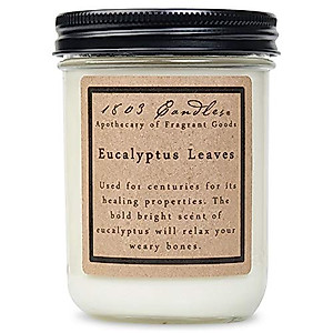 1803 Candles - 14 oz. Jar Soy Candles - (Eucalyptus Leaves)