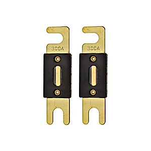 TruConnex 1-4 Gauge Input and 4-8 GA Outputs Dual ANL Fuse Holder Distribution Block and 2 Pack ANL Fuses - 300 AMP