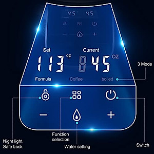 Babyexo Bottle Warmer Formula Water Dispenser-Make Warm Formula Bottle Instantly,Dispenses Warm Water 24/7,Electric Formula Water Dispenser Kettle with Temperature Control-White Home Water Boiler